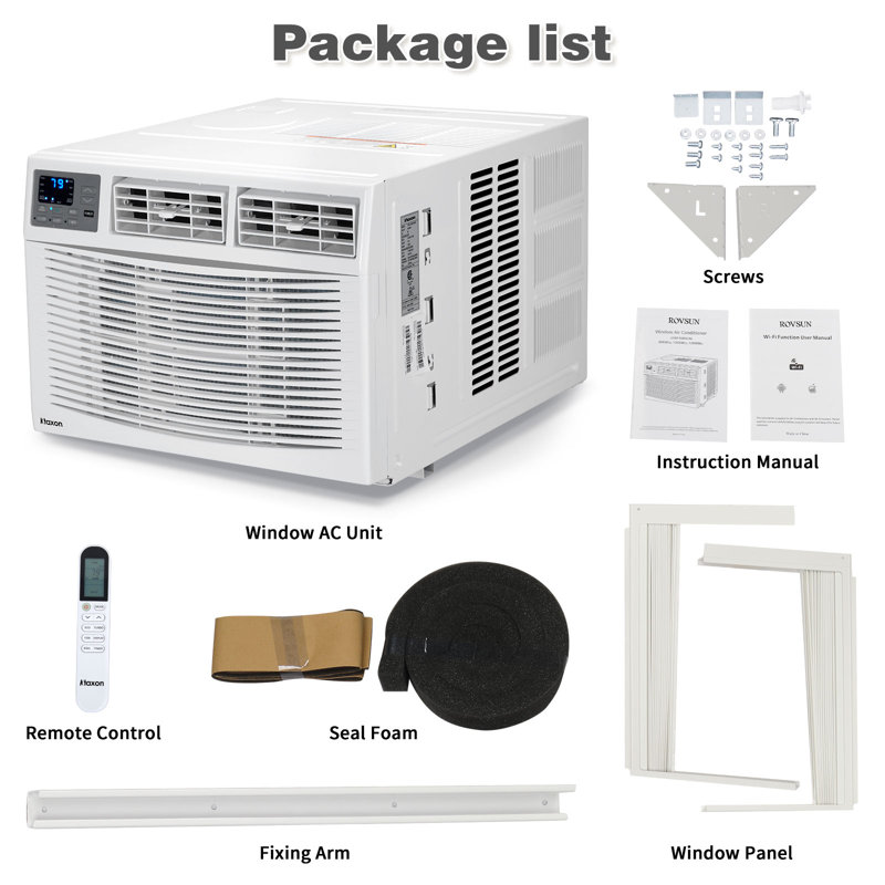 Winado 18,000 BTU Wi-Fi Enabled Window Air Conditioner With Heat And Dehumidifier & Reviews ...